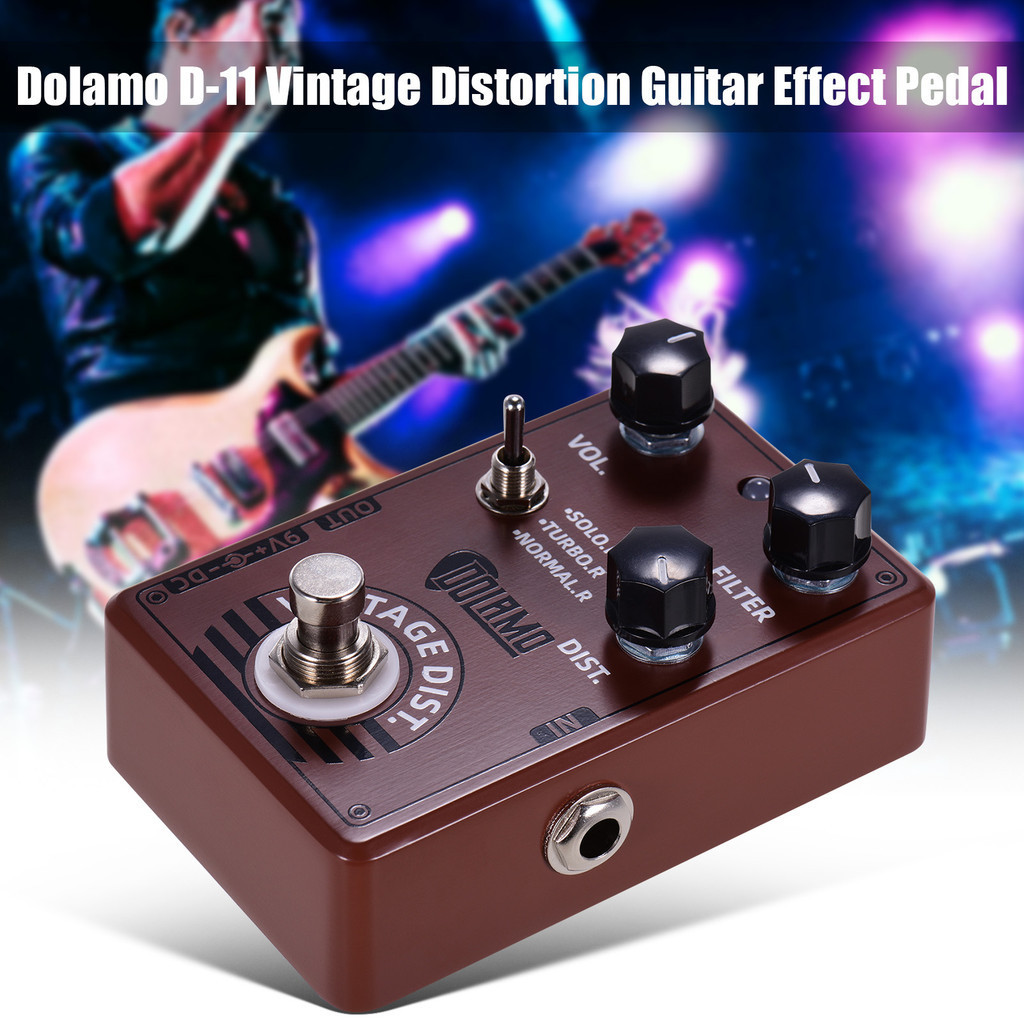Dolamo D-11 Vintage Distortion Guitar Effect Pedal with Volume Filter ...