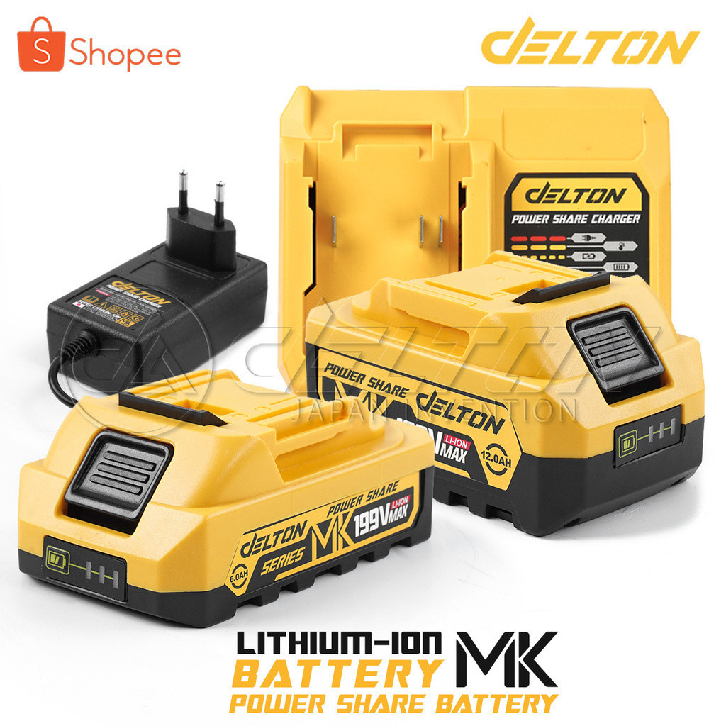 DELTON แบตเตอรี่ลิเธียมไอออน 199V Lithium-ion Battery สายชาร์จ แท่นชาร์จ แท่นชาร์จไว แบตลิเธียม ...