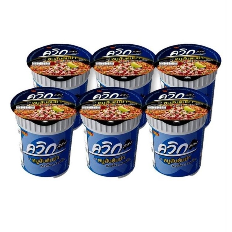 ไวไว ควิก รสหมูสับต้มยำ 60g x6ถ้วย มาม่า บะหมี่กึ่งสำเร็จรูป | Shopee Thailand