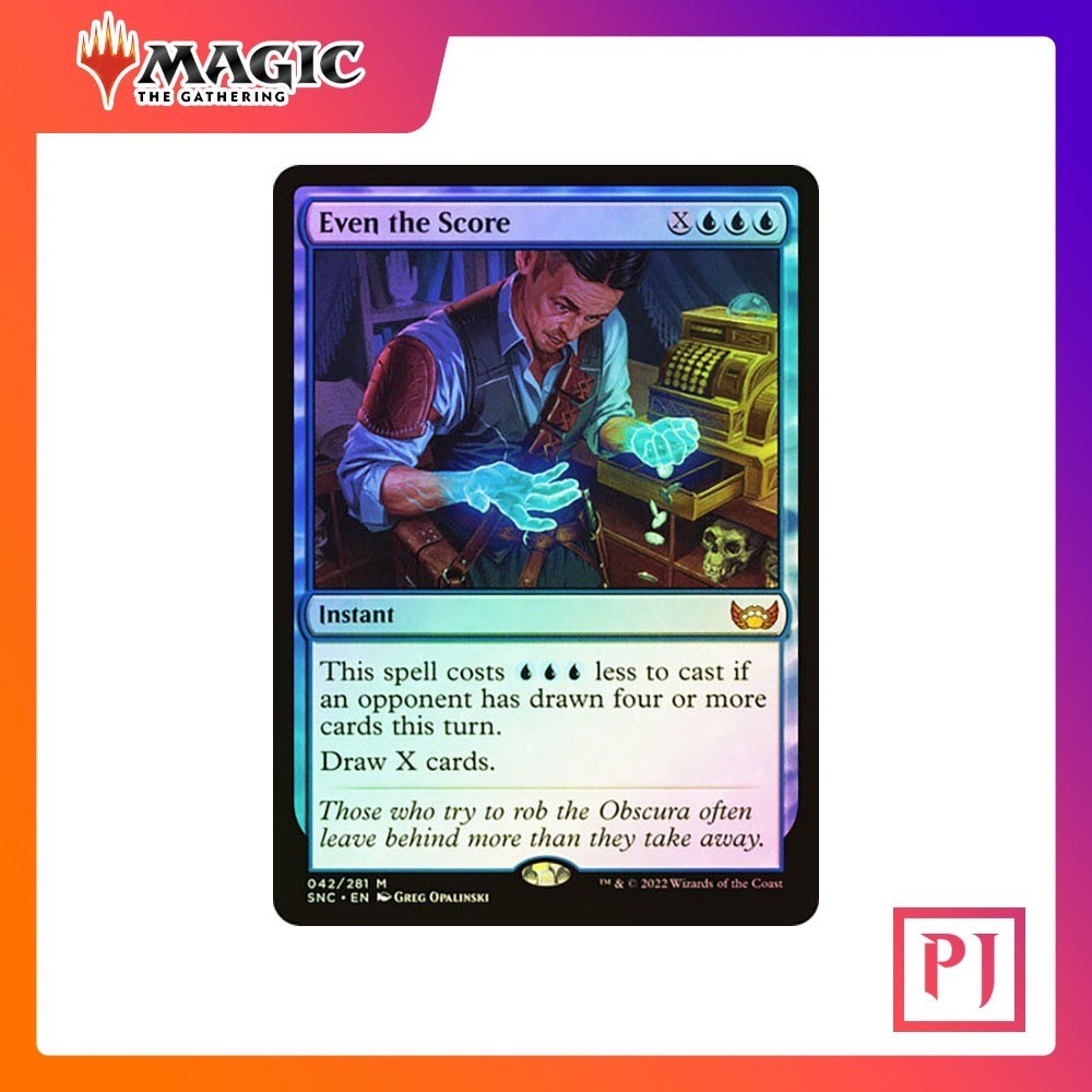 [MTG] Even the Score [SNC] [BLUE] [MYTHIC] [FOIL] [ENG] (การ์ดเมจิค ...