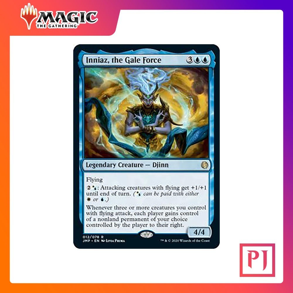 [MTG] Inniaz, the Gale Force [JMP] [BLUE] [RARE] [NORMAL] [ENG] (การ์ด ...