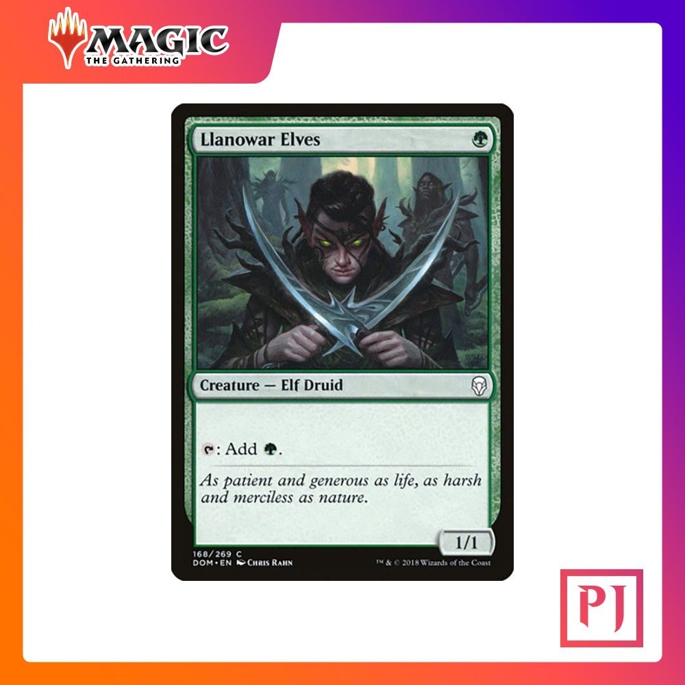 [MTG] Llanowar Elves [DOM] [GREEN] [COMMON] [NORMAL] [ENG] (การ์ดเมจิค ...