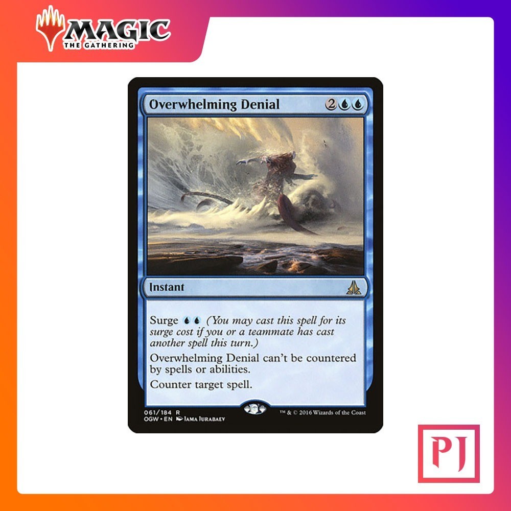 [MTG] Overwhelming Denial [OGW] [BLUE] [RARE] [NORMAL] [ENG] (การ์ดเม ...