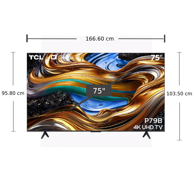 TCL ทีวี 75P79B Google TV 75 นิ้ว 4K UHD LED รุ่น 75P79B ปี 2024 ...