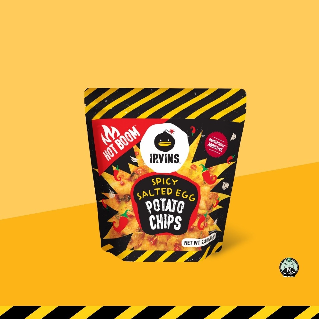 IRVINS มันฝรั่งทอดกรอบเคลือบไข่เค็มรสเผ็ด (Hot Boom Salted Egg Potato ...