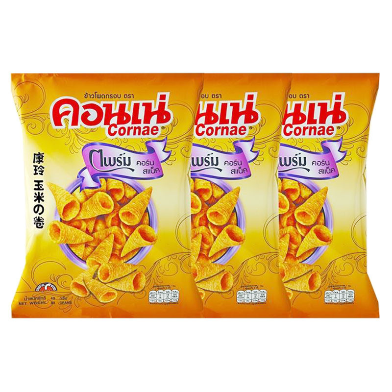 คอนเน่ ไพร์ม ข้าวโพดอบกรอบ 48 ก. x 3 / CORNAE Prime Corn Snack 48 g x 3 | Shopee Thailand