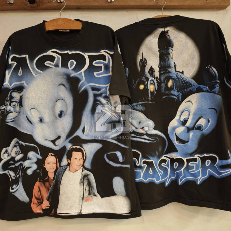 [ 23 ] CASPER MOVIE BOOTLEG OVP OVERPRINT MOVIE เสื้อลายการ์ตูน การ์ตูน ...