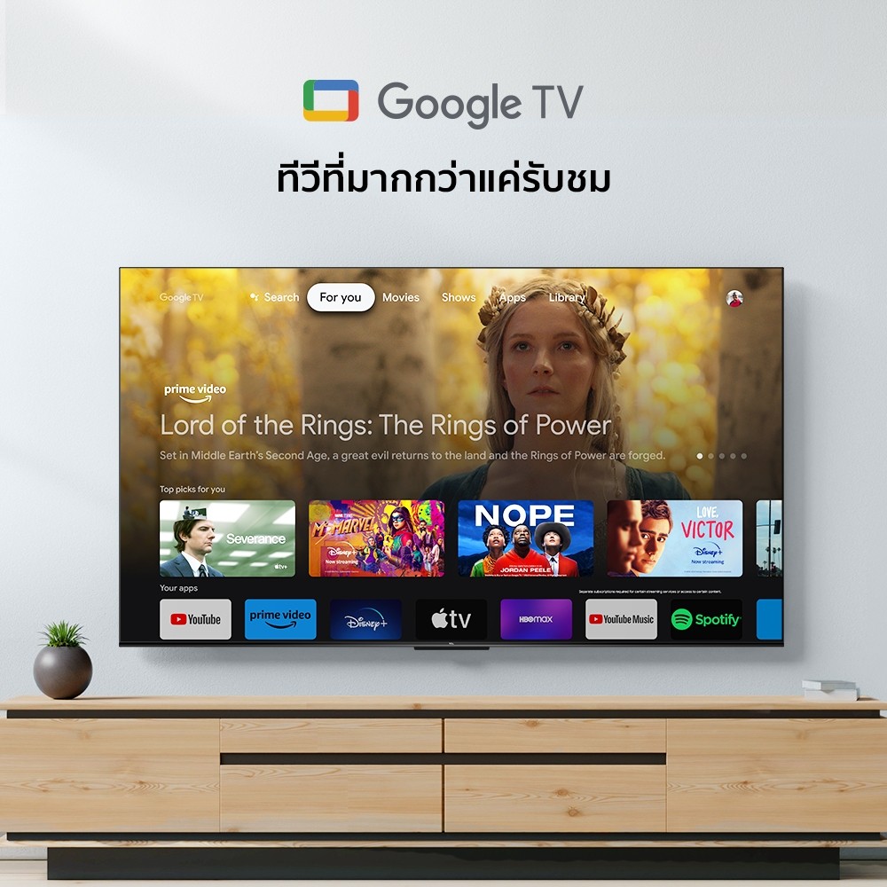[Pre-order 25 ตุลาคม]TCL ทีวี 43 นิ้ว LED 4K UHD Google TV รุ่น 43V6B Netflix/Youtube/Voice ...