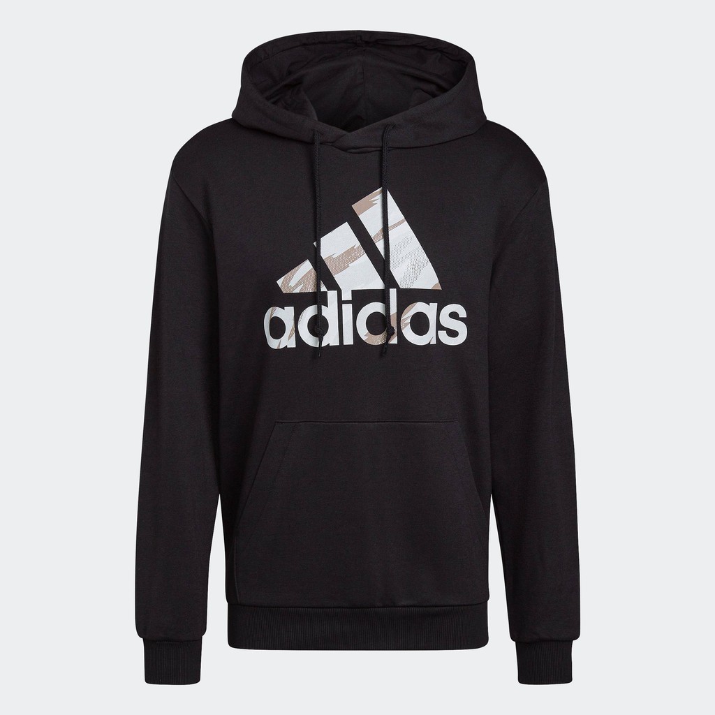 adidas ไลฟ์สไตล์ เสื้อฮู้ดผ้าเฟรนช์เทอร์รีย์ลายพราง Essentials ผู้ชาย ...