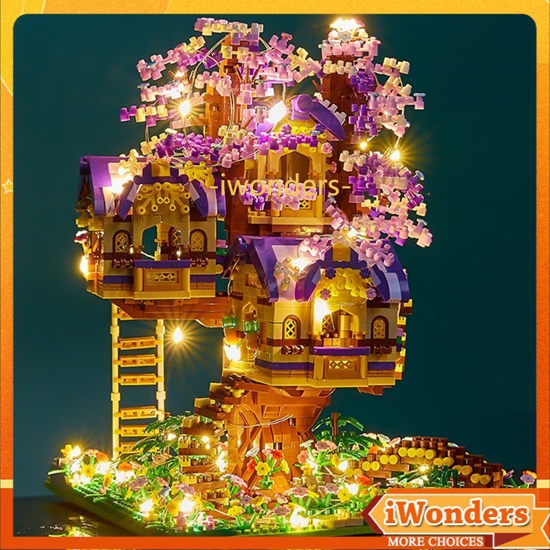 NANO BLOCKS FAIRY TREE HOUSE BUILDING BLOCK 3308PCS SAKURA TREE HOUSE ...