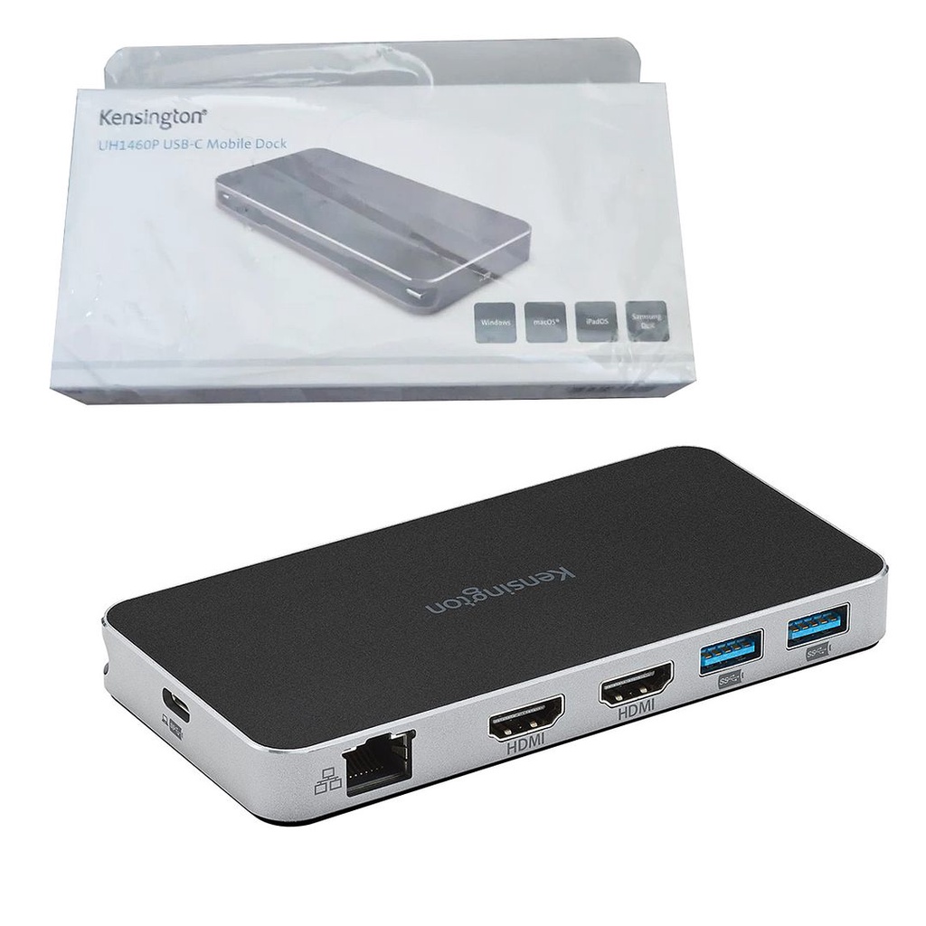 Kensington K36901WW UH1460P 6-in-1 USB-C Mobile Dock - Dual 4K HDMI ...
