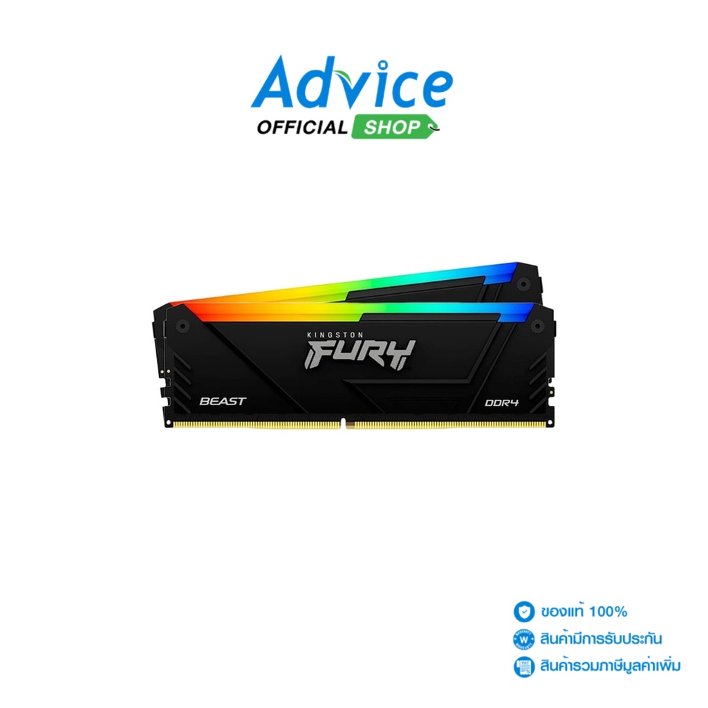 KINGSTON RAM DDR4(3600) 32GB (16GBX2) FURY BEAST RGB (KF436C18BB2AK2/32 ...