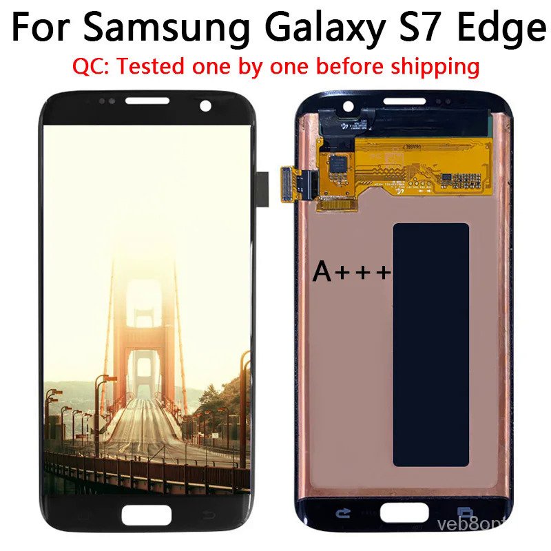 Lcd ต้นฉบับสำหรับ Samsung Galaxy S7 Edge LCD S7edge G935 SM-G9350 G935F จอแสดงผล Touch Digitizer ...