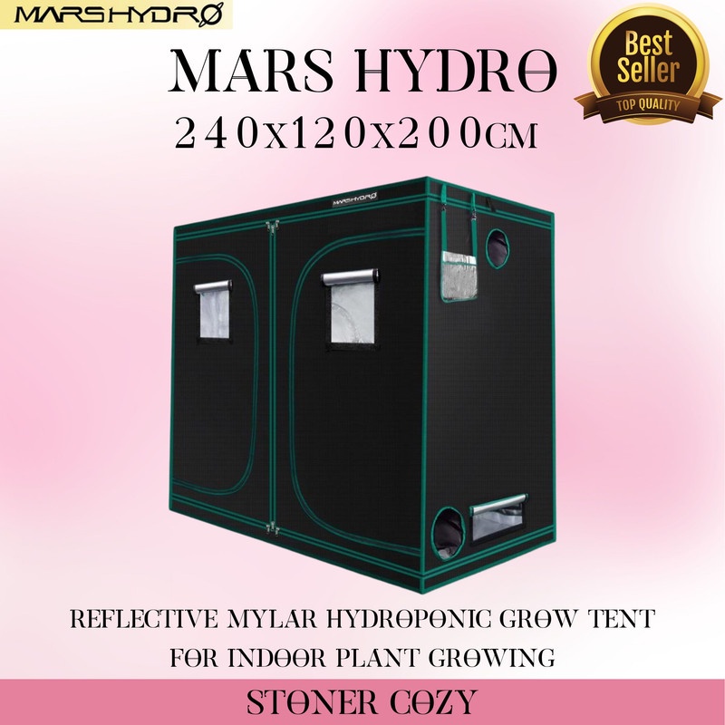 [ส่งไว]เต้นท์ปลูกต้นไม้ MARS HYDRO 240x120x200cm Reflective Mylar Hydroponic Grow Tent for ...