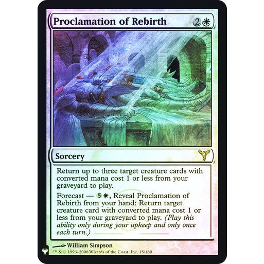 [MTG] Proclamation of Rebirth (MBL) [WHITE] [RARE] [FOIL] [ENG] (การ์ด ...