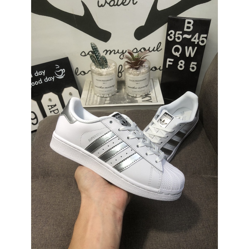 Adidas Originals Superstar รองเท้าวิ่งกันลื่น รองเท้าผ้าใบ Shell Head | Shopee Thailand