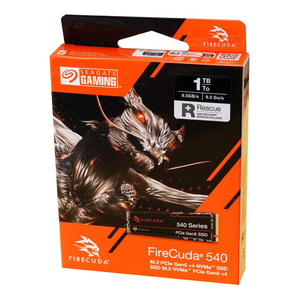 Seagate 1TB FireCuda 540 PCIe Gen5 NVMe M.2 2280 SSD (R:9500MB/s ...