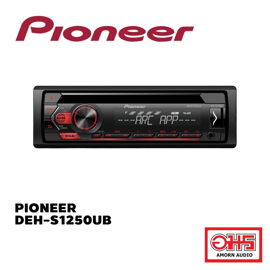 PIONEER DEH-S1250UB เครื่องเล่นติดรถยนต์ 1 DIN รองรับการเล่นไฟล์ MP3 WMA AAC WAV EQUALI | Shopee ...