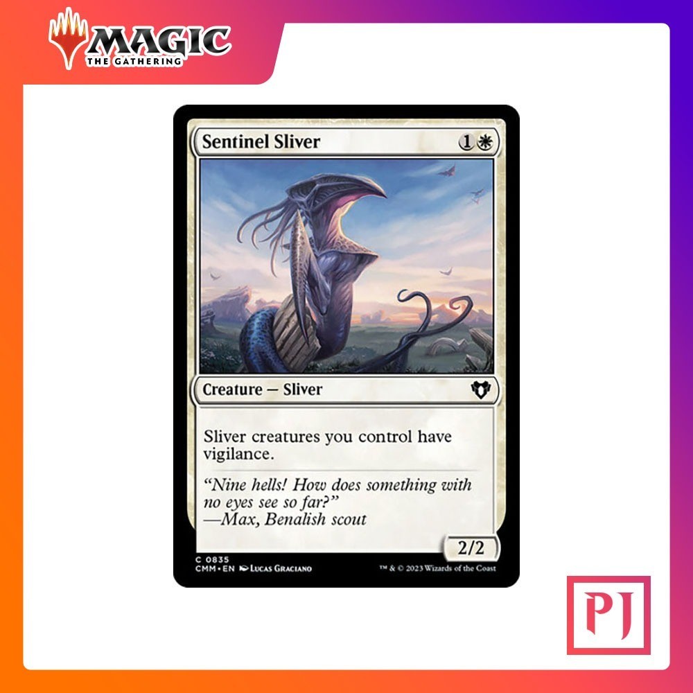 [MTG] Sentinel Sliver [CMM] [WHITE] [COMMON] [NORMAL] [ENG] (การ์ดเมจิค ...