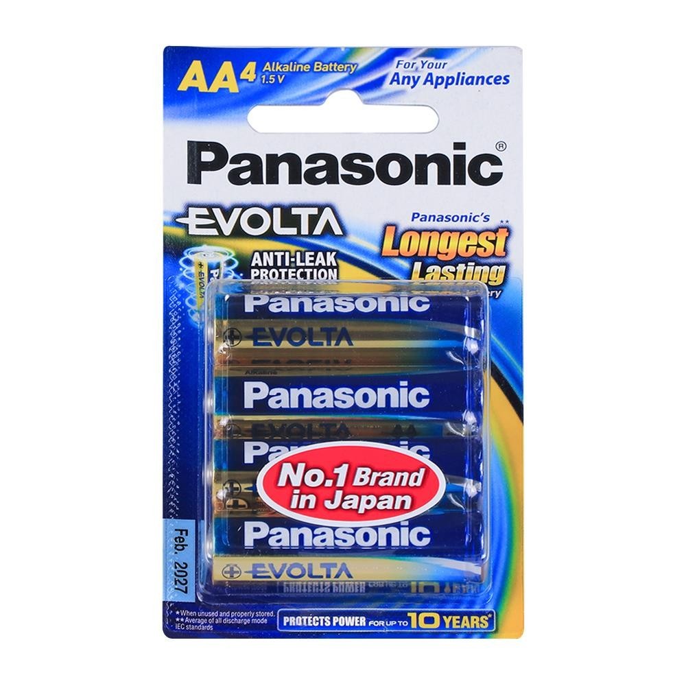 PANASONIC ถ่านอัลคาไลน์ AA EVOLTA แพ็ก 4 ก้อน | Shopee Thailand