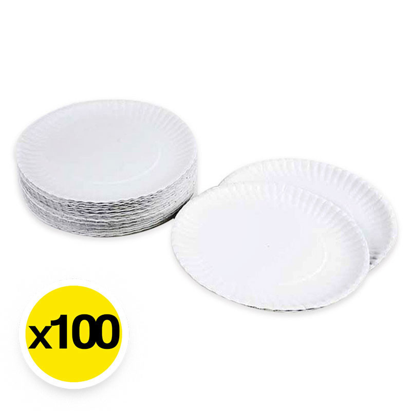 เอโร่ จานกระดาษเทาขาว ขนาด 9 นิ้ว x 100 / ARO Paper Plate 9" x 100 ...