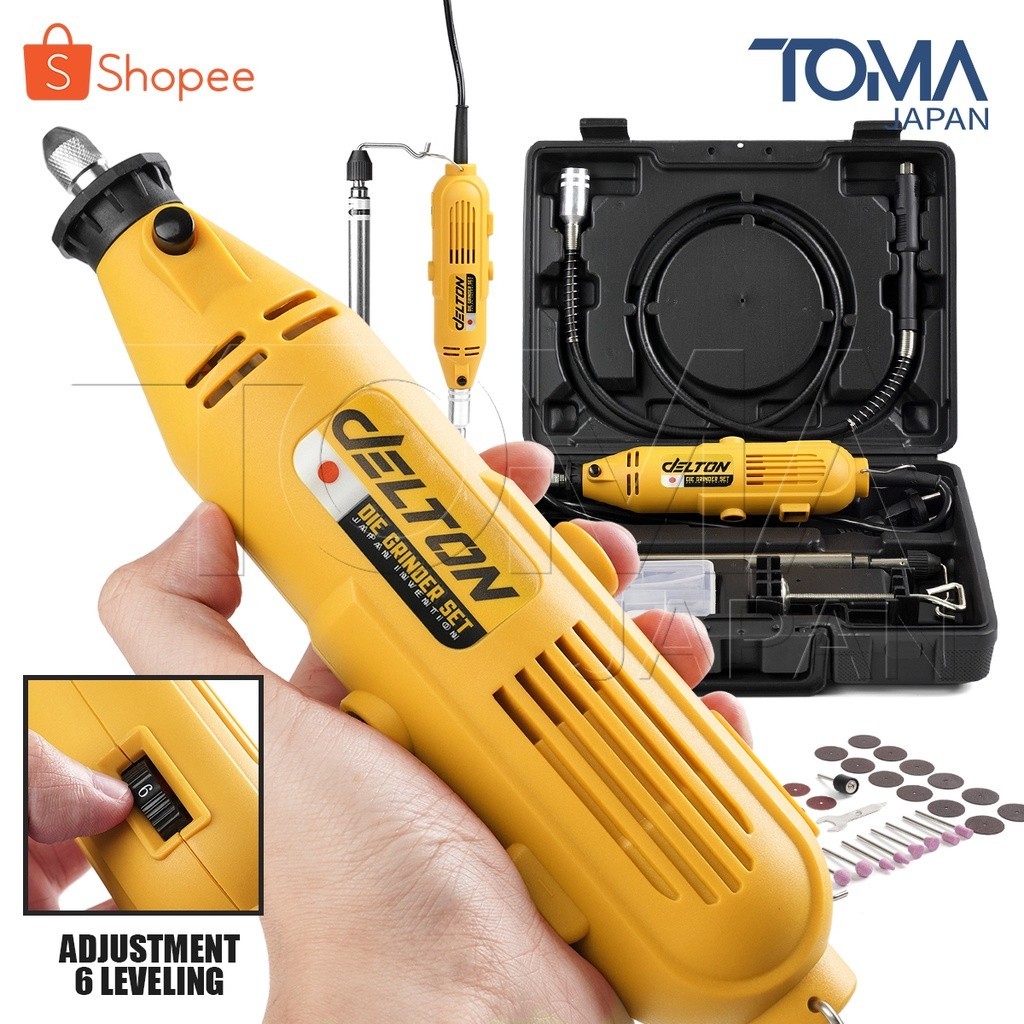 DELTON เครื่องเจียรสายอ่อน 180 วัตต์ มินิ แกะสลัก Mini Grinder Set ...