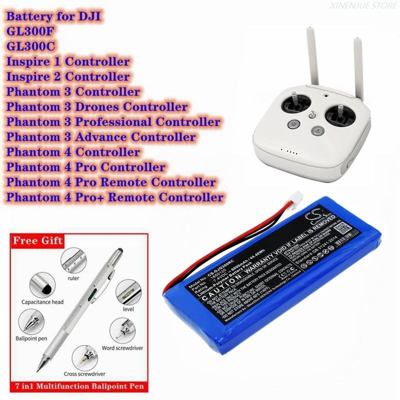 CS Battery 1650120 for DJI GL300C,GL300E,GL300F,Inspire 1 Controller,2 ...