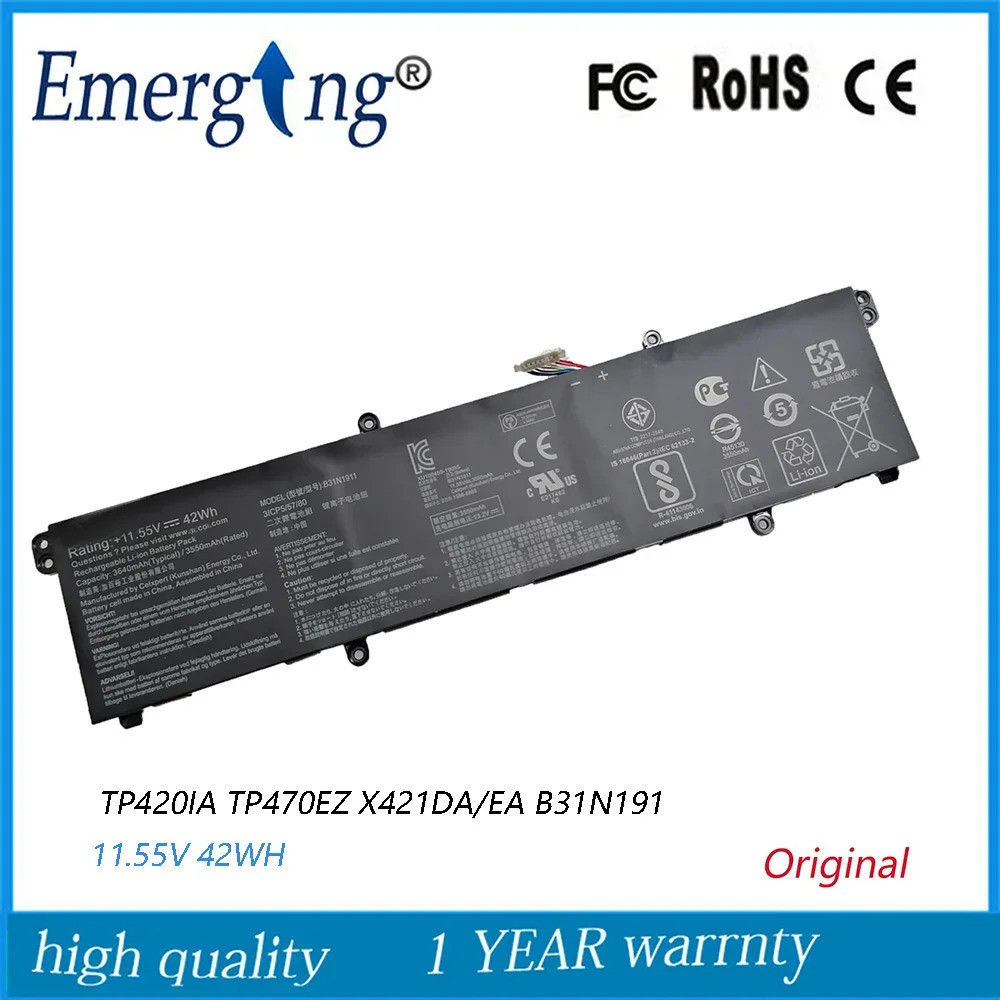 11.55V B31N1911แบตเตอรี่แล็ปท็อปสำหรับ ASUS VivoBook Flip 14 TM420IA ... 11.55V B31N1911แบตเตอรี่แล็ปท็อปสำหรับ ASUS VivoBook Flip 14 TM420IA ...