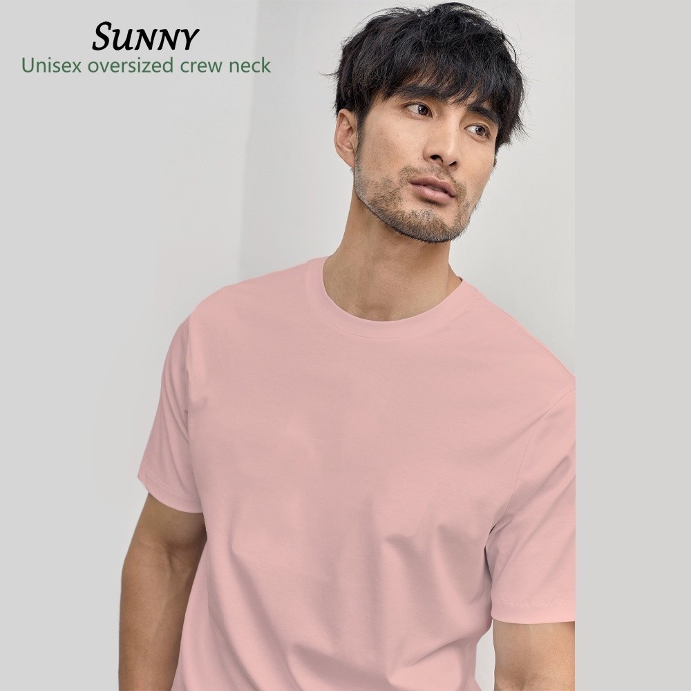 【COD】SUNNY FASHION Plain t shirt for men Premium cotton Oversized shirt ...