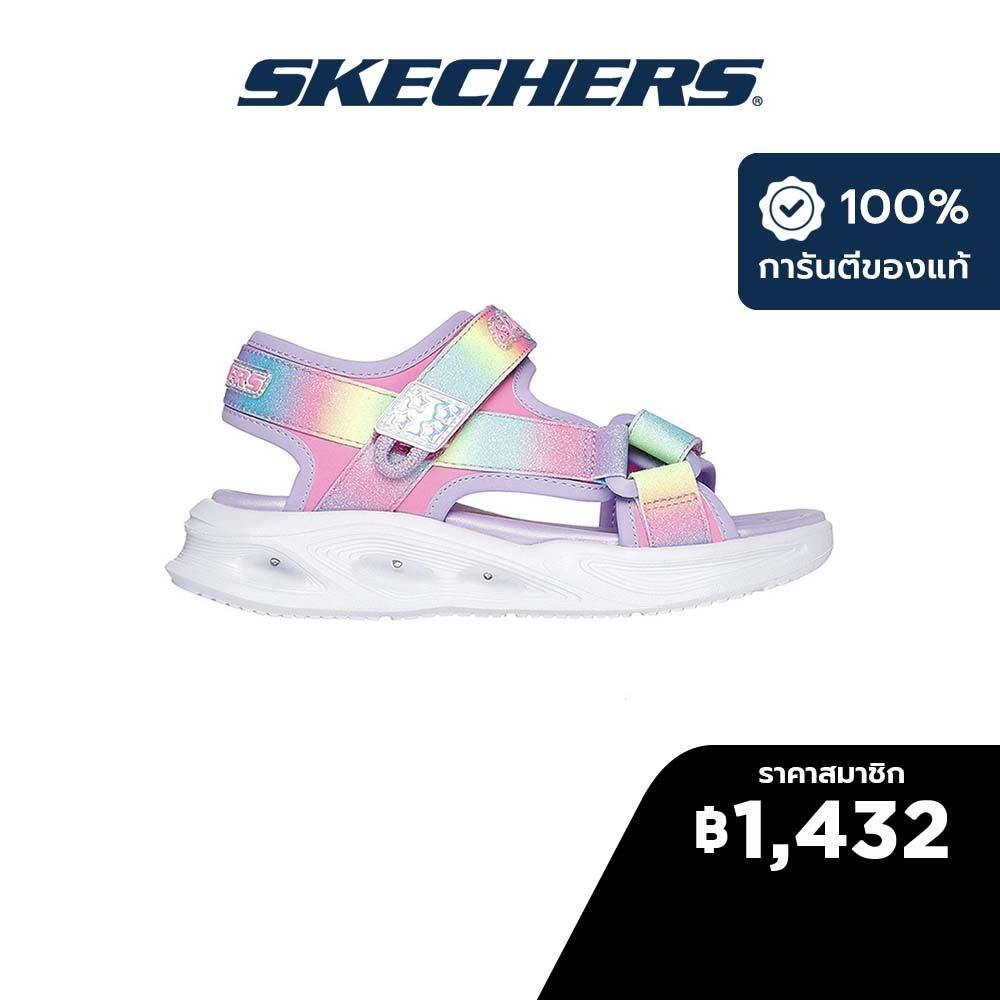 Skechers สเก็ตเชอร์ส รองเท้าแตะเด็กผู้หญิง Girls Sola Glow Rainbow Rizz ...