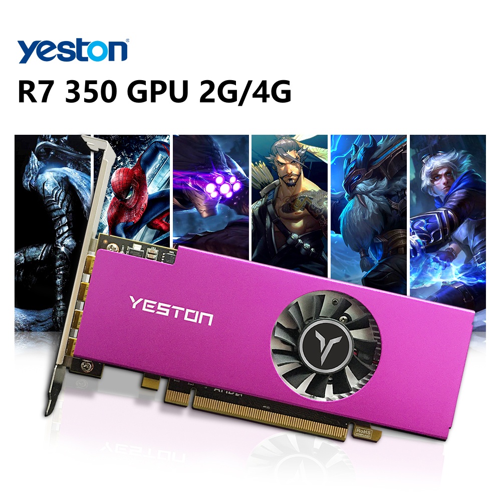 YESTON Radeon R7 350 GU 2G/4G HDMI Grahic การ์ด GDDR5 4GB 128Bit ...