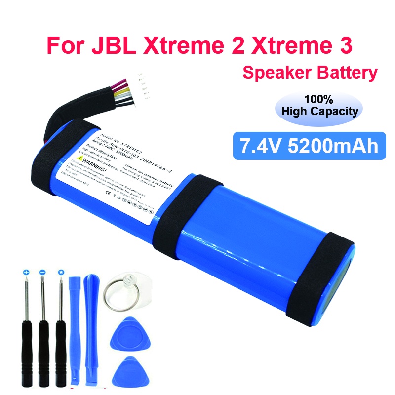 สำหรับ JBL Xtreme 2 Xtreme 3 Xtreme3เปลี่ยนแบตเตอรี่7.4โวลต์5200 ...