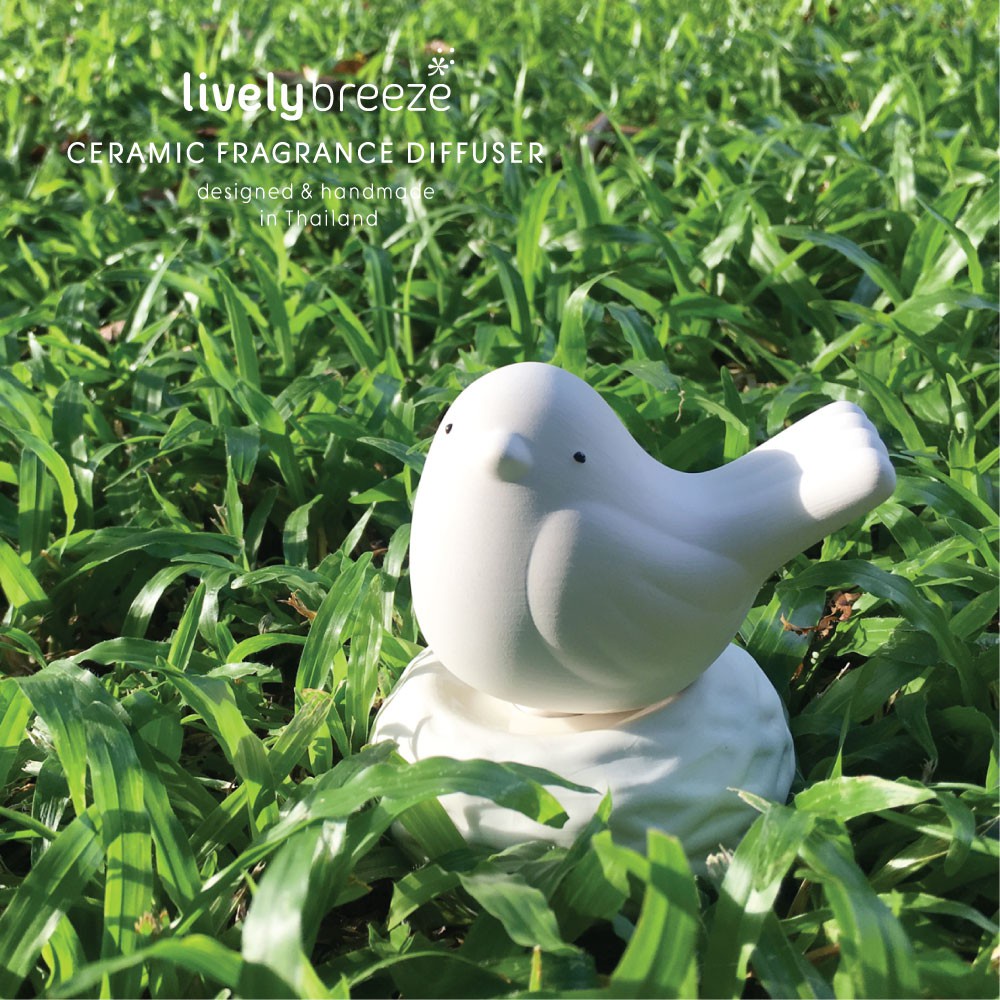 LIVELY BREEZE เครื่องหอมเซรามิกรูปนกในรัง (White Bird on nest Ceramic ...