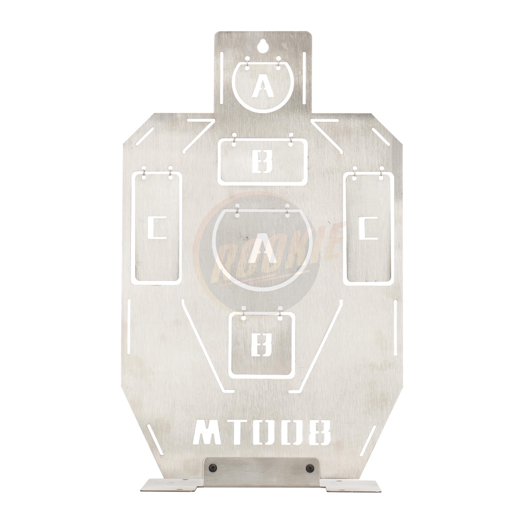 MT008 Brushed Hardened Stainless Steel IDPA Standard Target สำหรับ บีบี ...