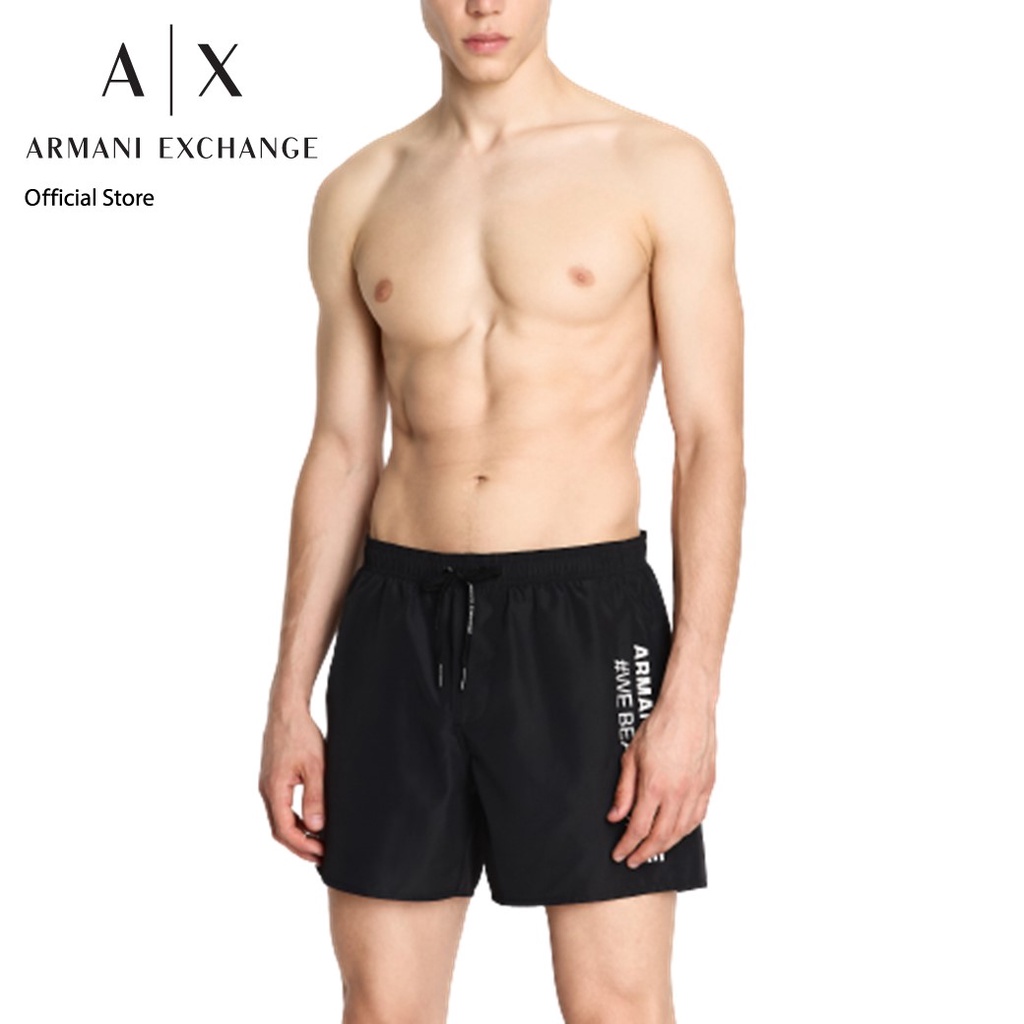 AX Armani Exchange กางเกงขาสั้นผู้ชาย รุ่น AX 953060 3F61500020 - สีดำ ...