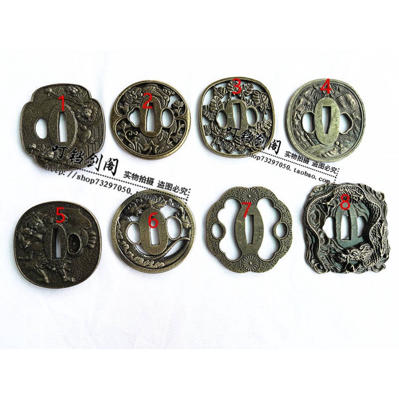 หัตถกรรมคอลเลกชันญี่ปุ่น Samurai Handguard ตกแต่งมีดต่างๆมีดแผ่นดิสก์ ...