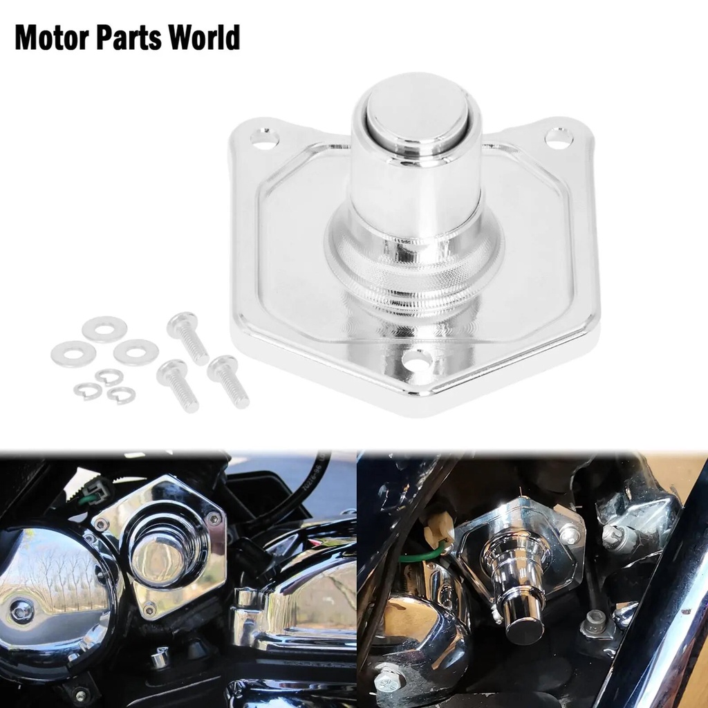 62w Motorcycle Chrome Solenoid Cover Starter Push Button For Harley ...