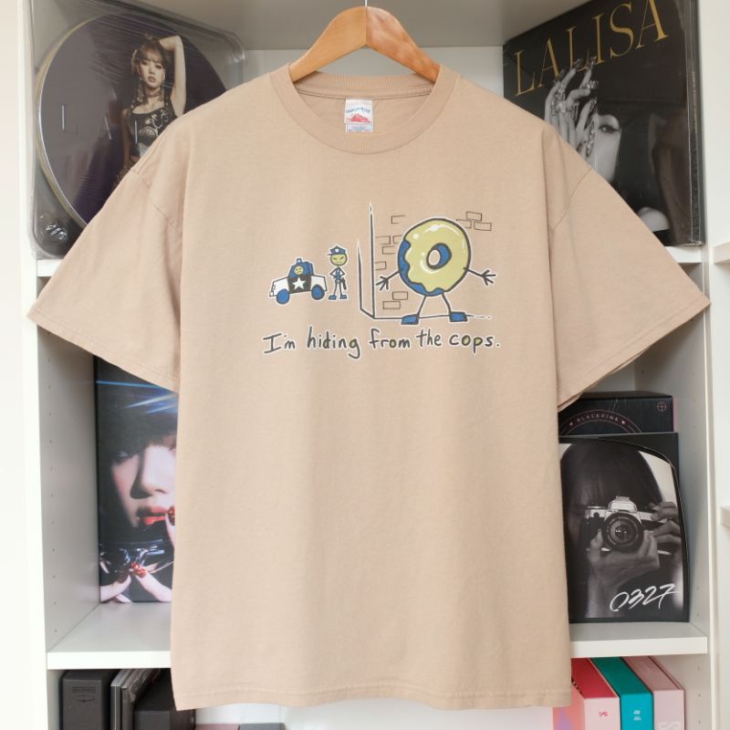 เสื้อยืดวินเทจลายปั่นๆกวนๆ I'm Hiding from the Cops (00s) มือสองของแท้ ...