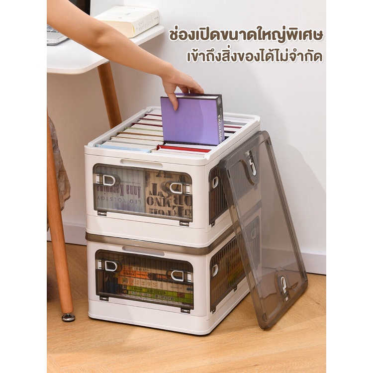 Foldable storage box with wheels with side lid, can open, foldable ...