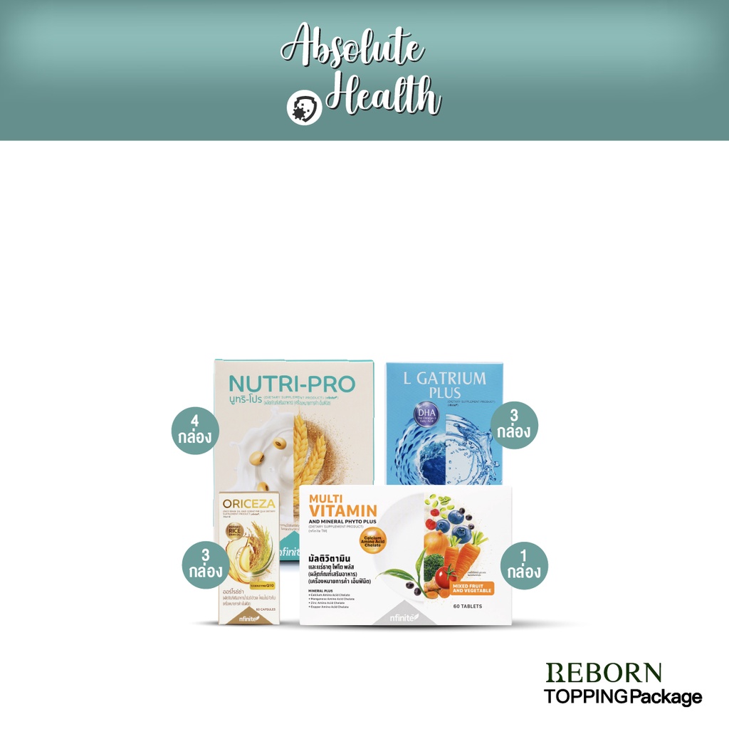 รึบอร์นโภชนาการที่ดีเพื่อคุณ Reborn Topping Absolute Health 21,470 | Shopee Thailand