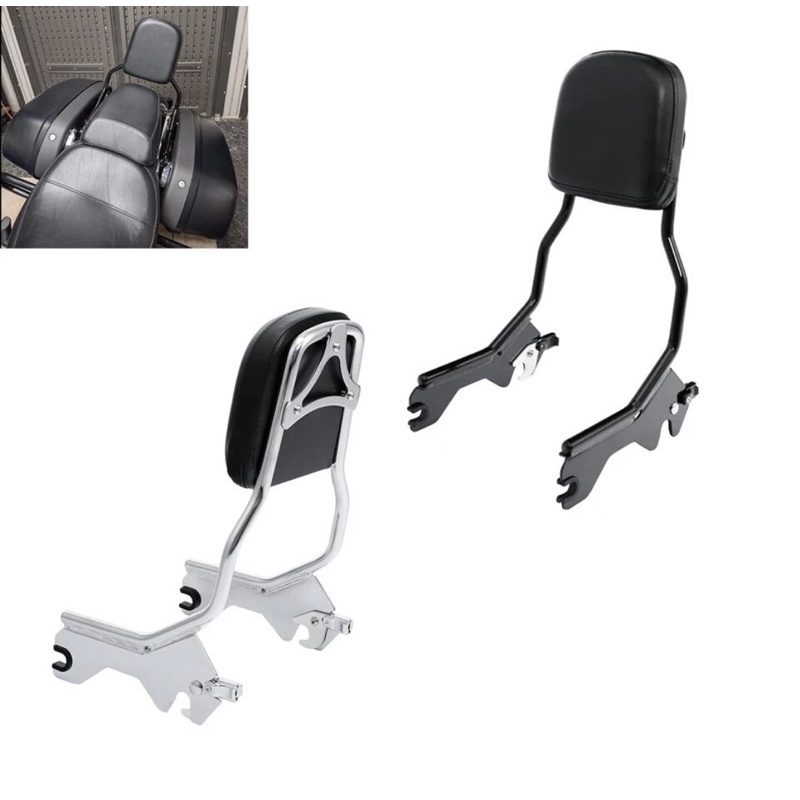 พิงหลัง กันตก กันหงายHeight Upright Sissy Bar Backrest For Harley Low ...