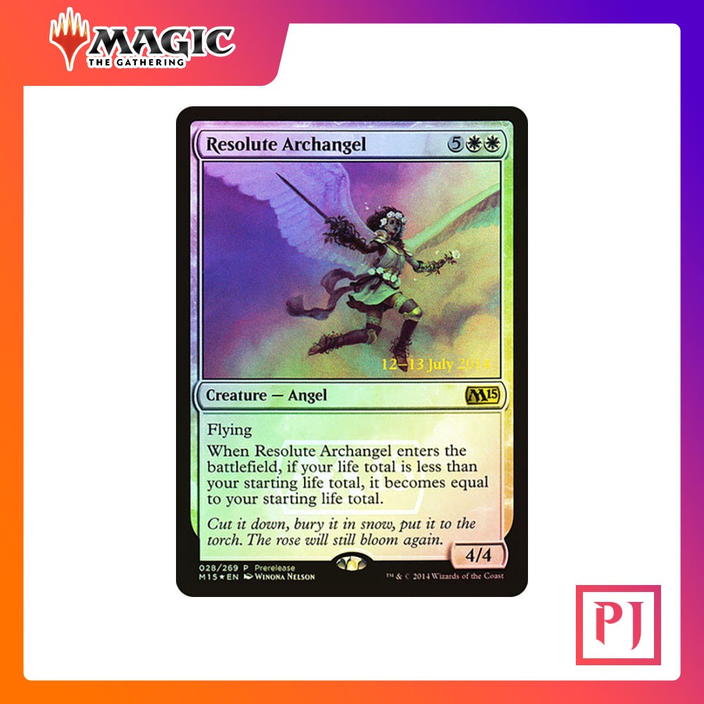 [MTG] Resolute Archangel (Prerelease) [M15] [WHITE] [RARE] [FOIL] [ENG ...
