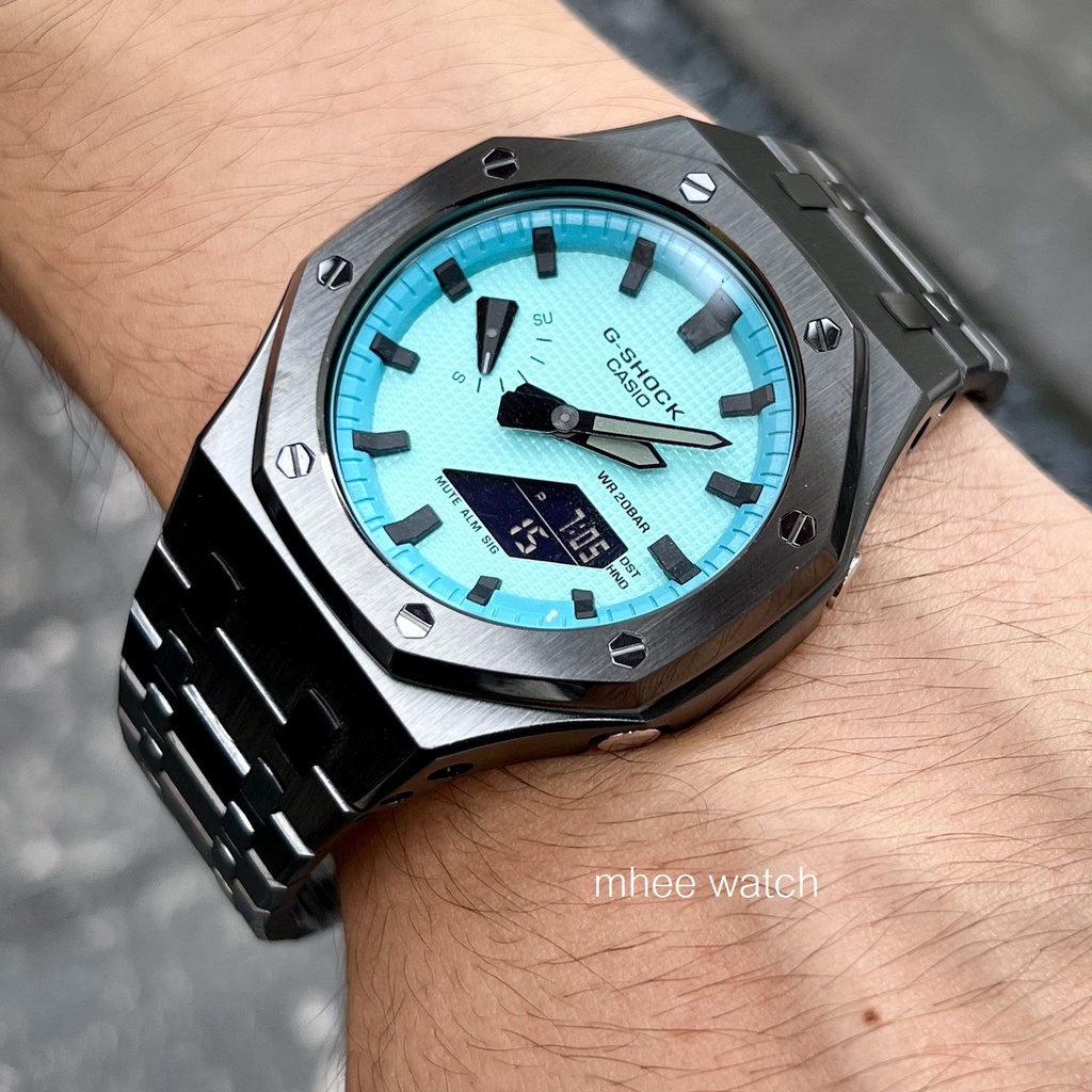 G-Shock AP Casioak Gun Metal Steel with the Tiffany Blue Dial | Shopee ...