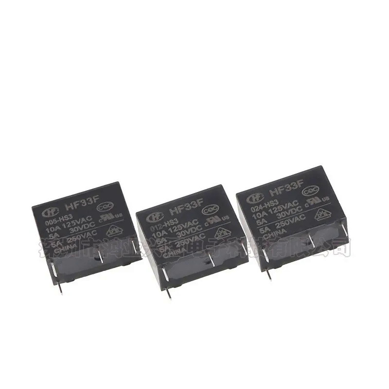 100ชิ้น/กล่อง HF รีเลย์ JZC-33F HF33F 005 012 024 -ZS3 HF33F 5V 12V 24V 5PIN รีเลย์ใหม่และเป็น ...