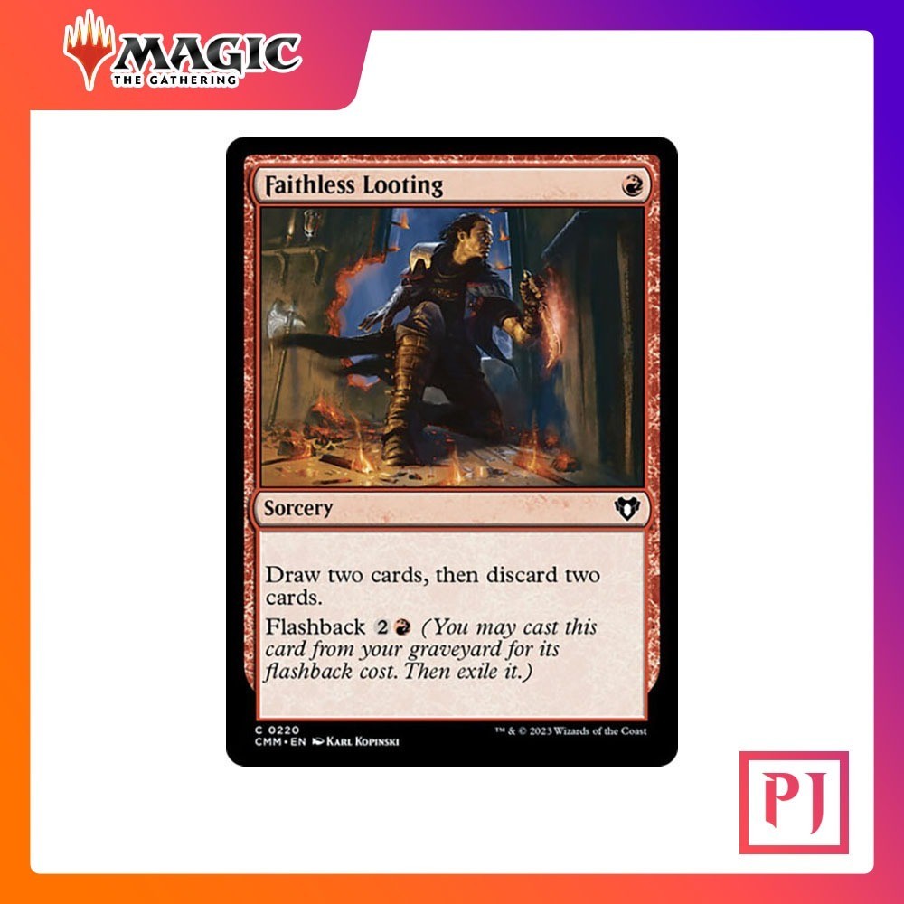 [MTG] Faithless Looting [CMM] [RED] [COMMON] [NORMAL] [ENG] (การ์ดเมจิค ...