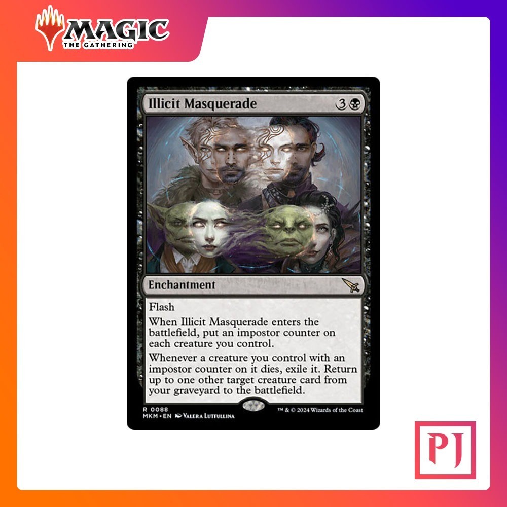 [MTG] Illicit Masquerade [MKM] [BLACK] [RARE] [NORMAL] [ENG] (การ์ดเม ...