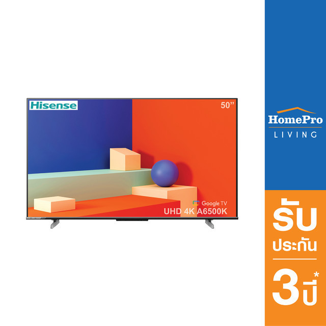 HISENSE แอลอีดี ทีวี 50 นิ้ว (4K, Google TV) 50A6500K | Shopee Thailand