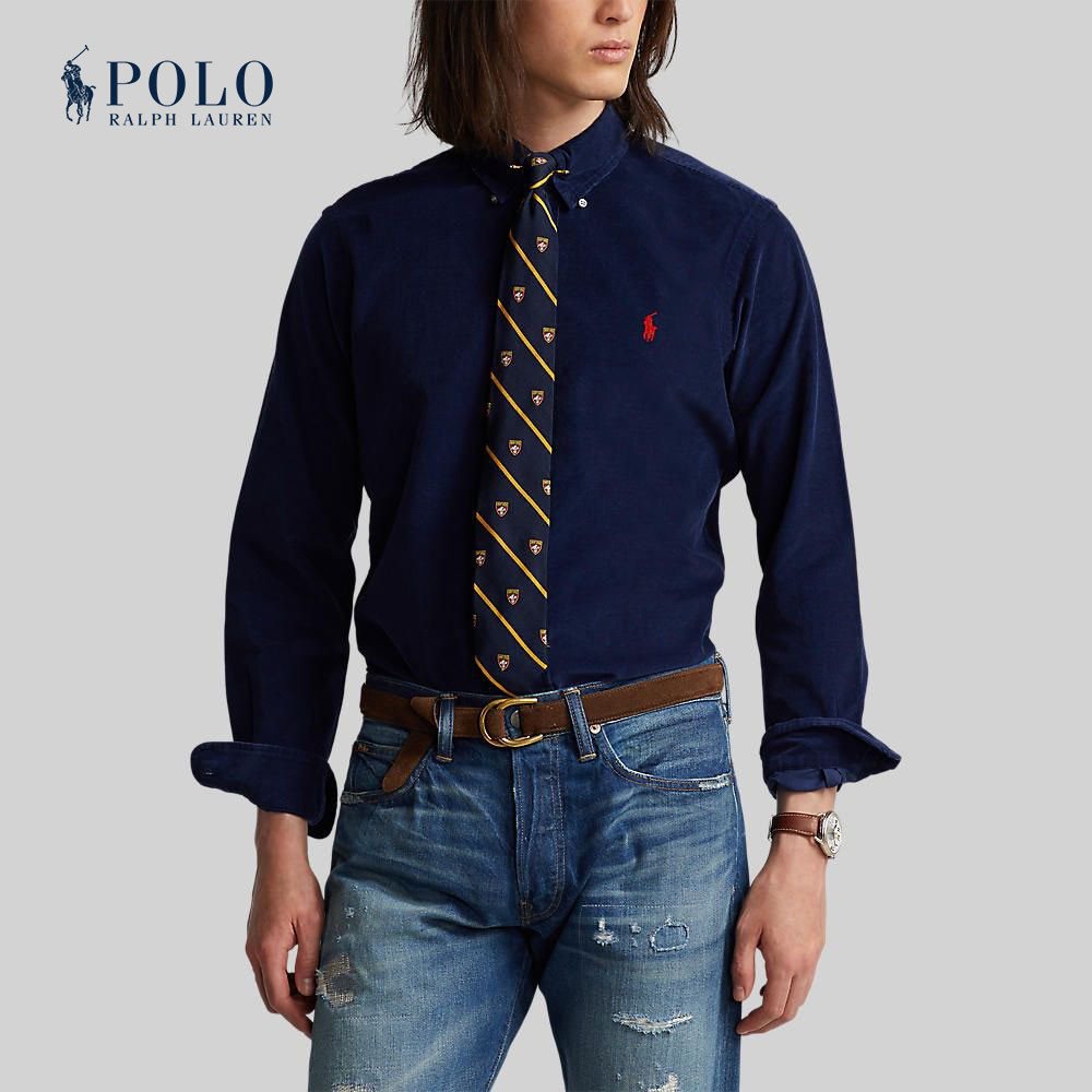 [โค้ดคุ้มลดเพิ่ม 30%] Polo Ralph Lauren SHIRT Custom Fit Corduroy Shirt เสื้อเชิ้ต รุ่น ...