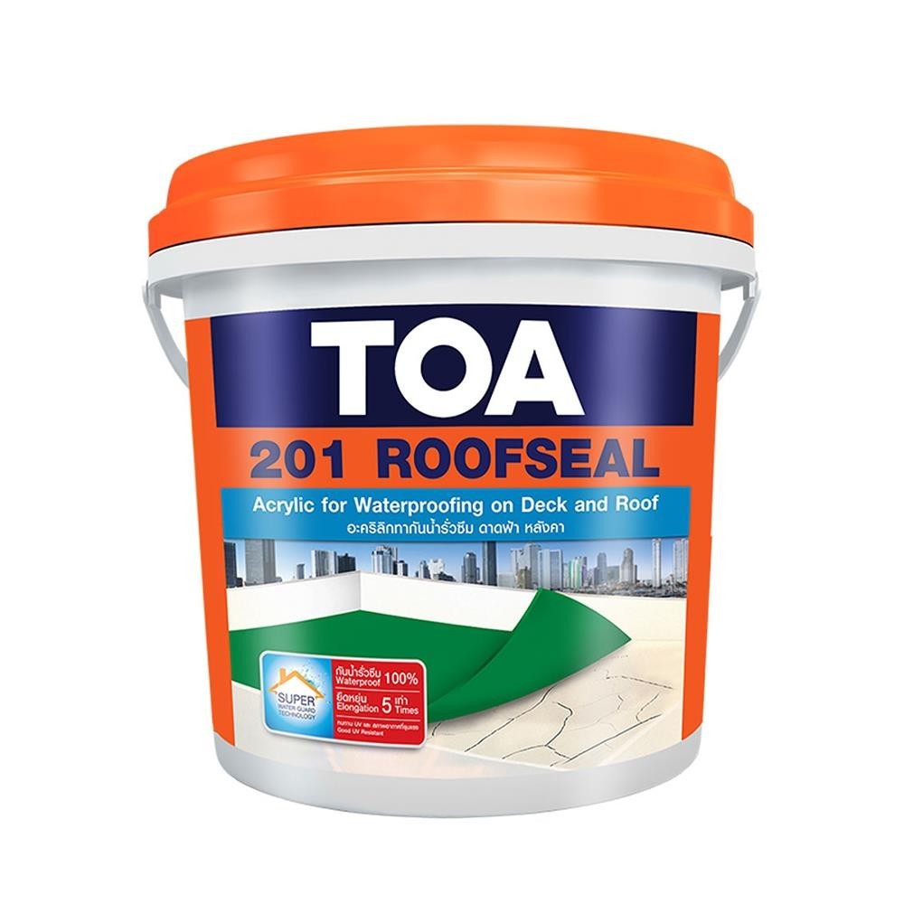 อะคริลิกกันรั่วซึม 201 Roofseal สีขาว (4KG) TOA | Shopee Thailand