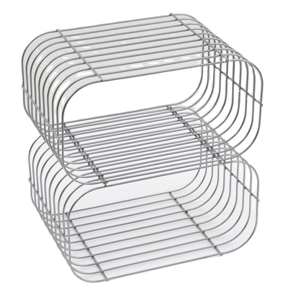 Modern Metal wire Magazine Rack Desktop Silver Magazine holder Book ...